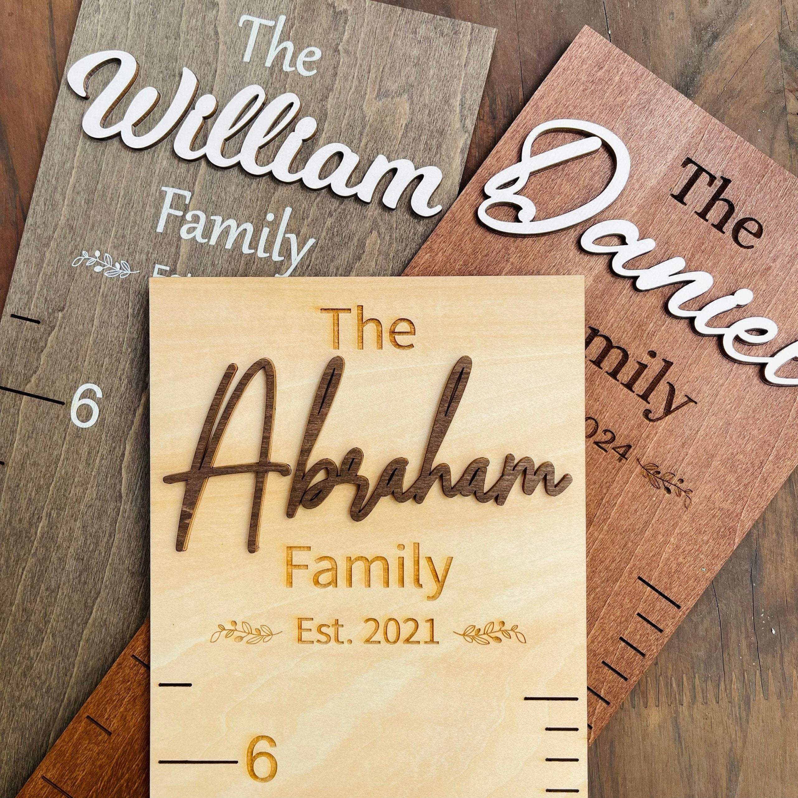 Family Height Chart Personalized Growth Chart Height Chart for Kids ...
